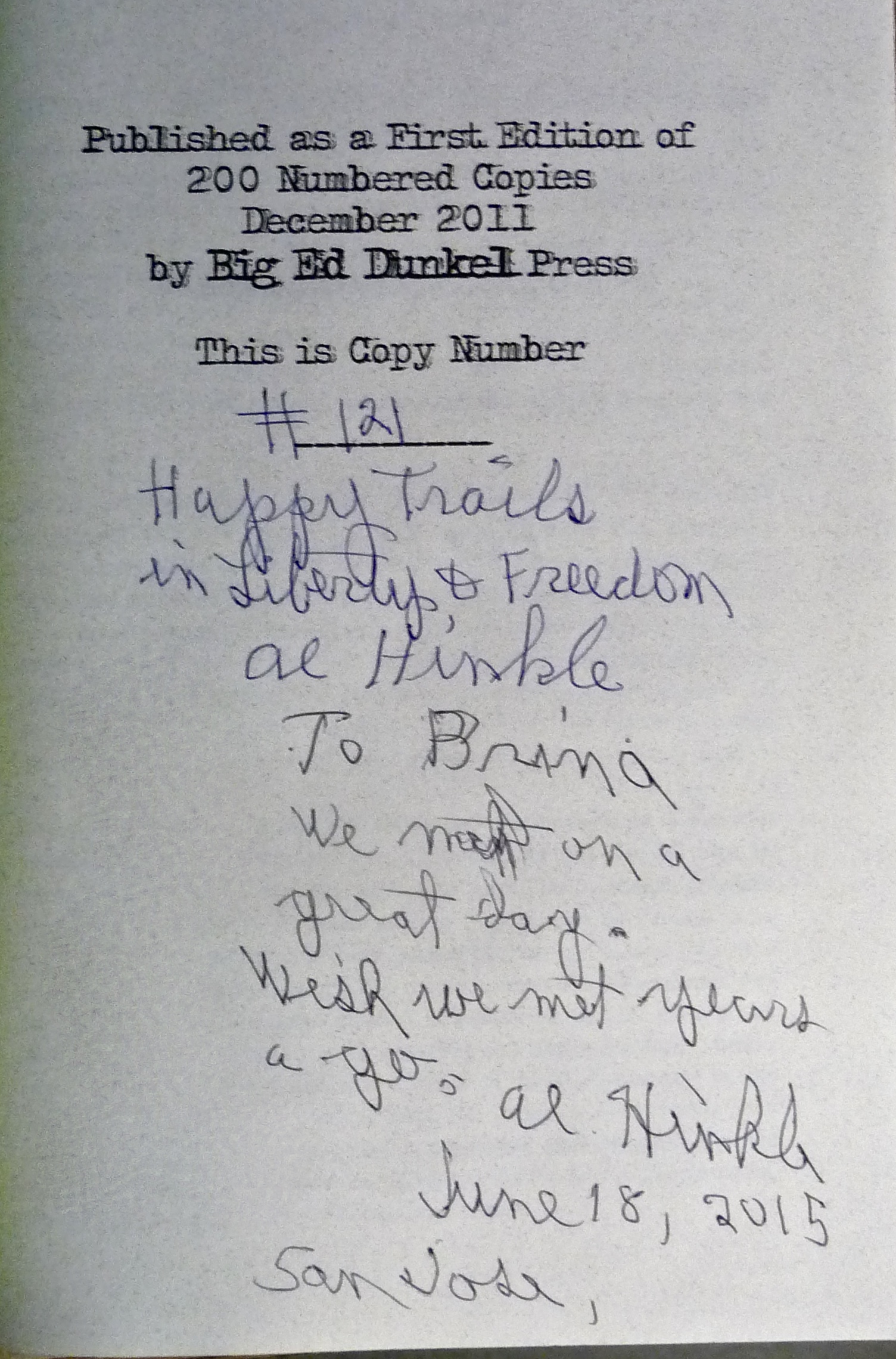 RIP - Big Al Hinkle - 1926 - 2018 - Brianland